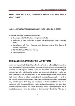 Assignment On Law And Social Transformation - Tort Law - Studocu
