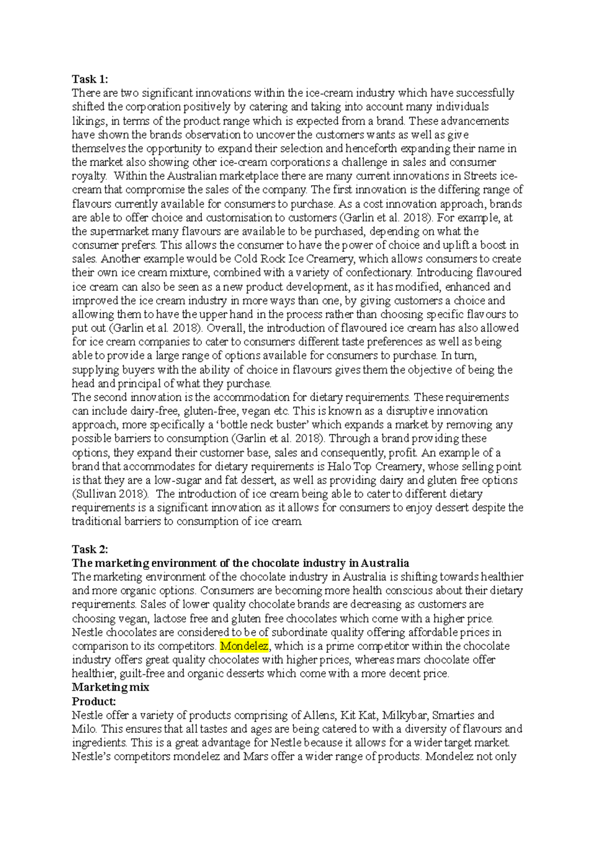 Eim2019 - assignment - Task 1: There are two significant innovations ...