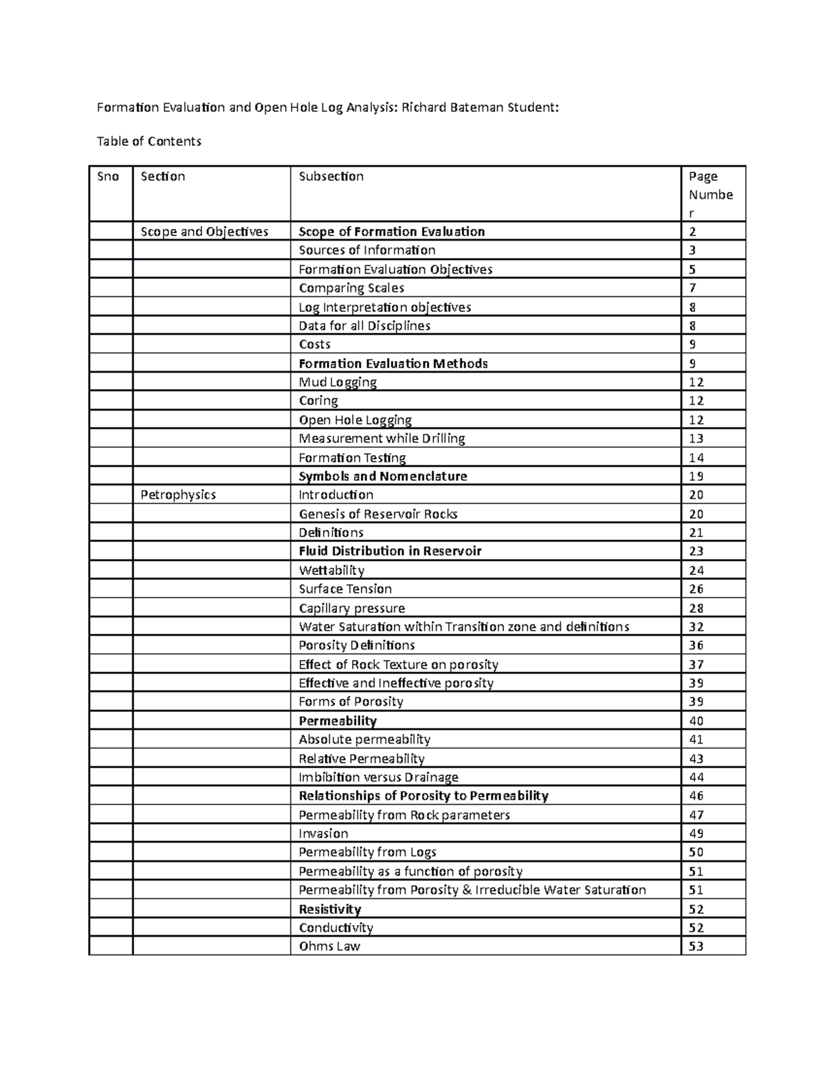 Formation Evaluation and Open Hole Log Analysis - Studocu