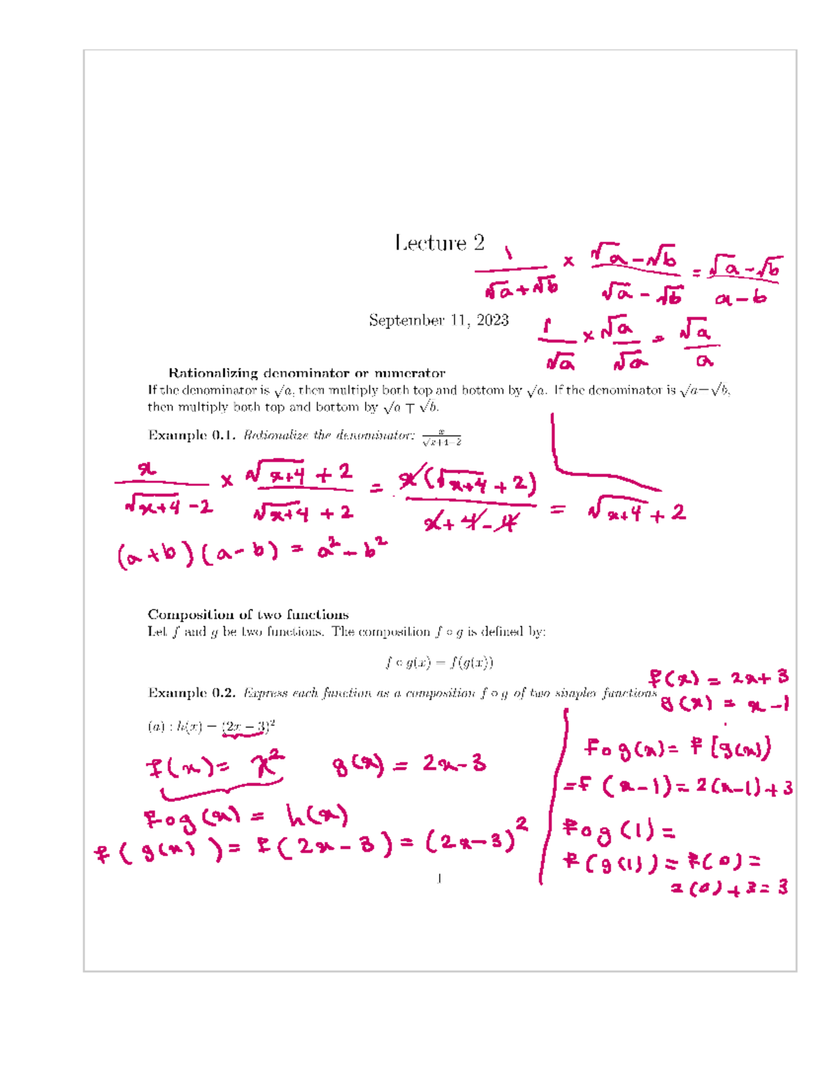 Lecture 2 - lec 2 - MAT1339 - Studocu