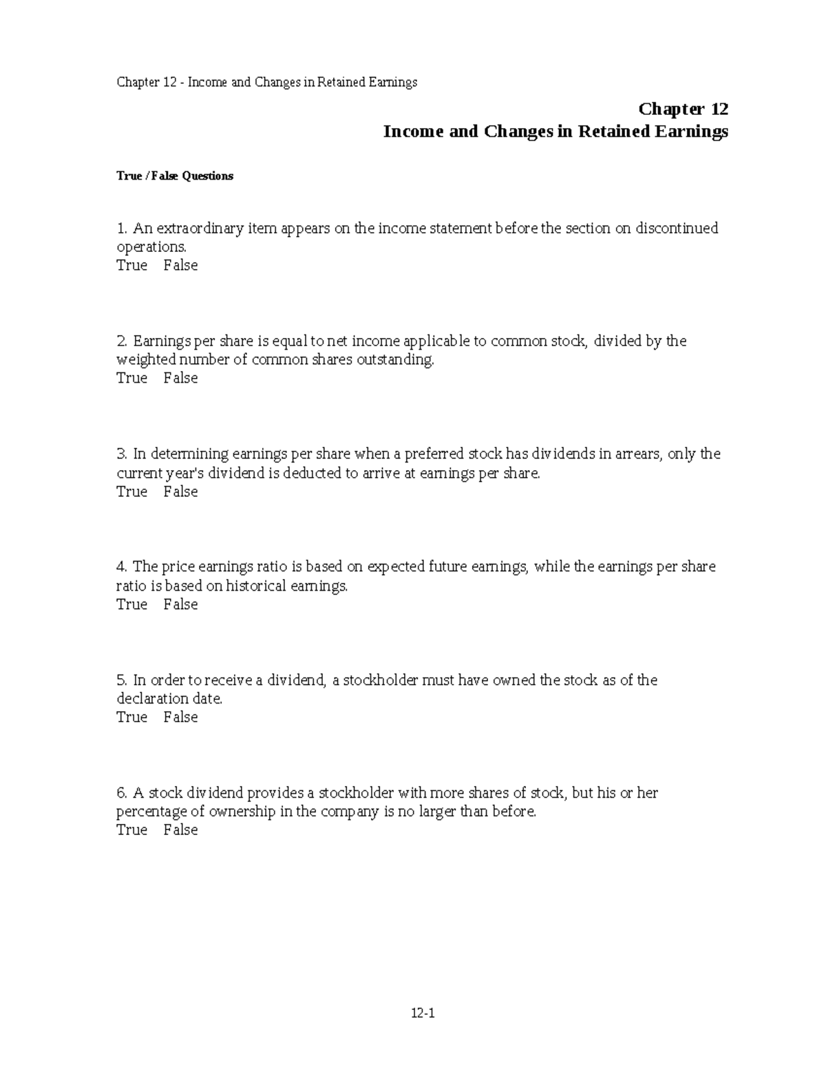 Chap012 - cvklvl - Financial Accounting: Building Accounting Knowledge ...
