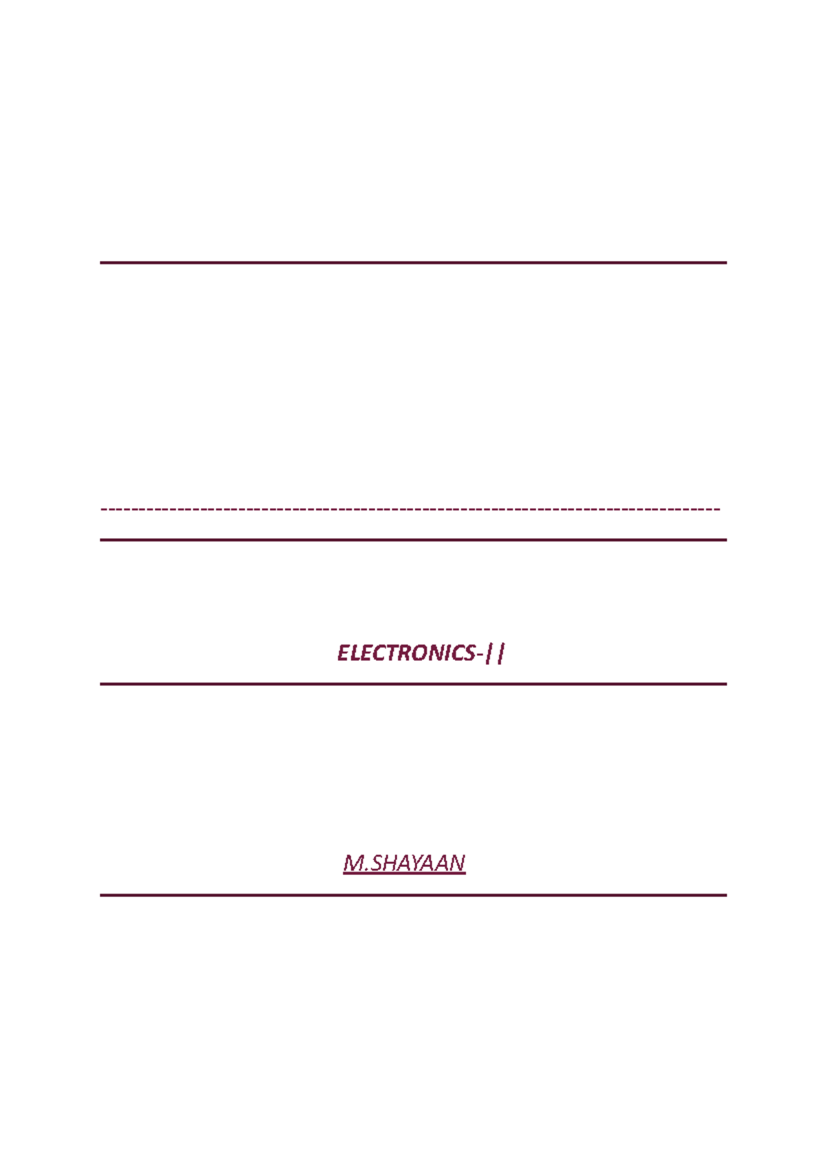 Electronics-11 - ELECTRONICS 2 for 2nd year - ELECTRONICS-|| M Chapter : Boolean Algebra & Logic ...