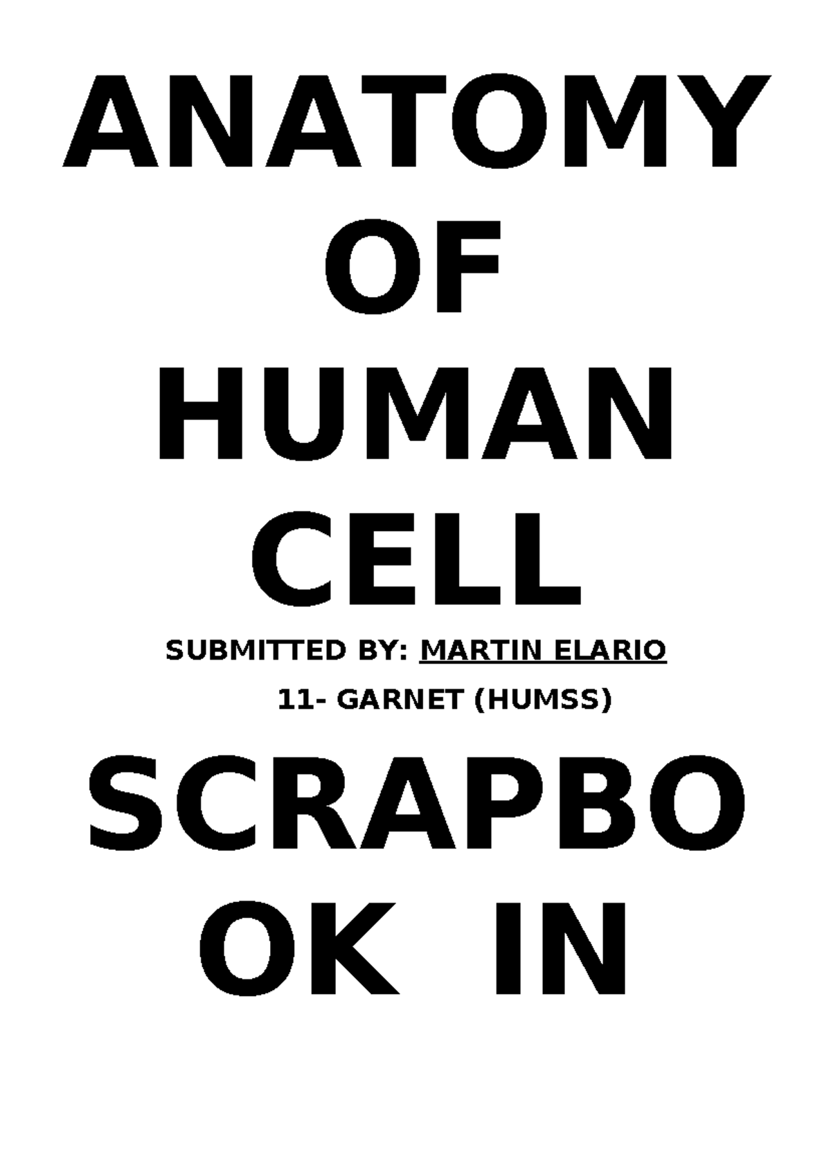 Anatomy OF Human CELL - GREAT - ANATOMY OF HUMAN CELL SUBMITTED BY ...