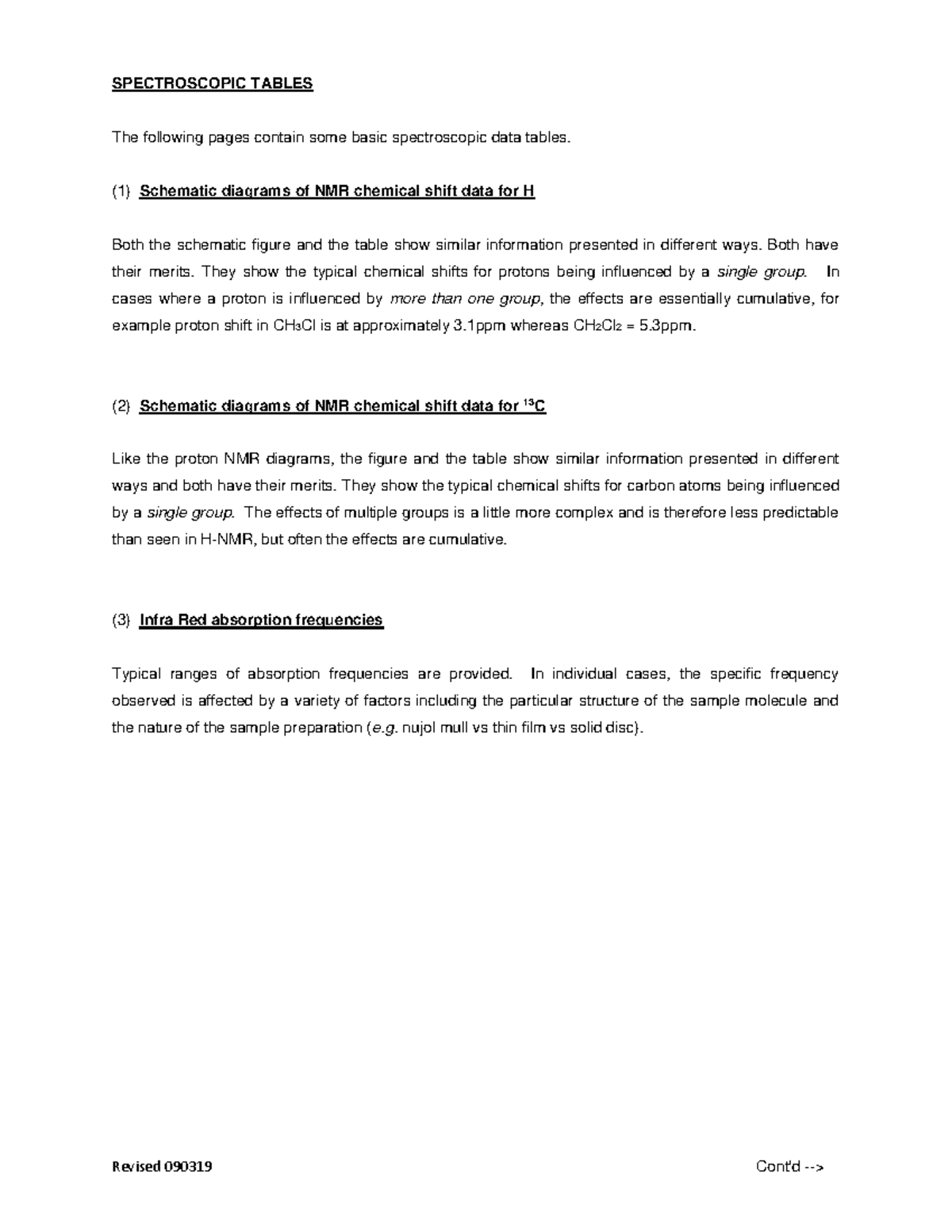spec tables- 2021 - SPECTROSCOPIC TABLES The following pages contain ...