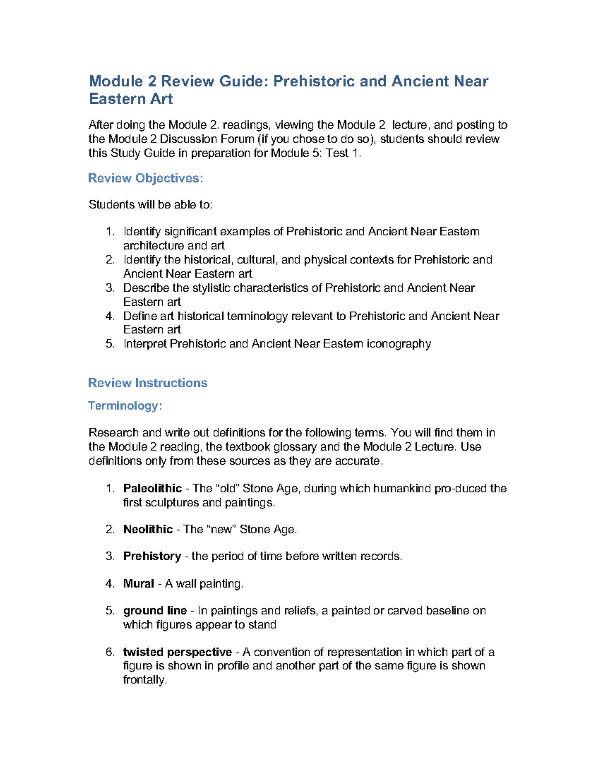 Module 2 Review Guide - Study notes - Module 2 Review Guide ...