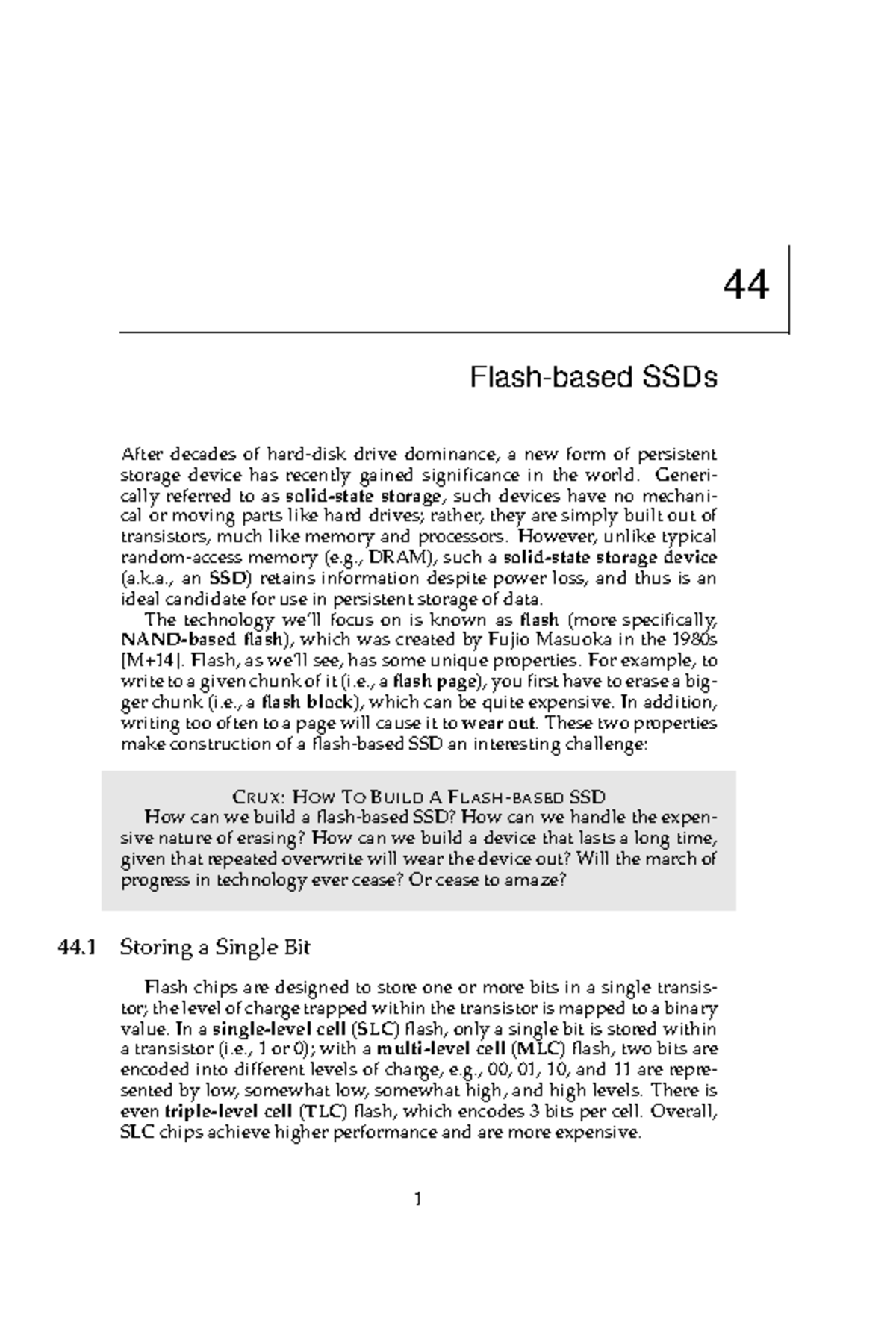 File-ssd - Operating Systems - 44 Flash-based SSDs After decades of ...