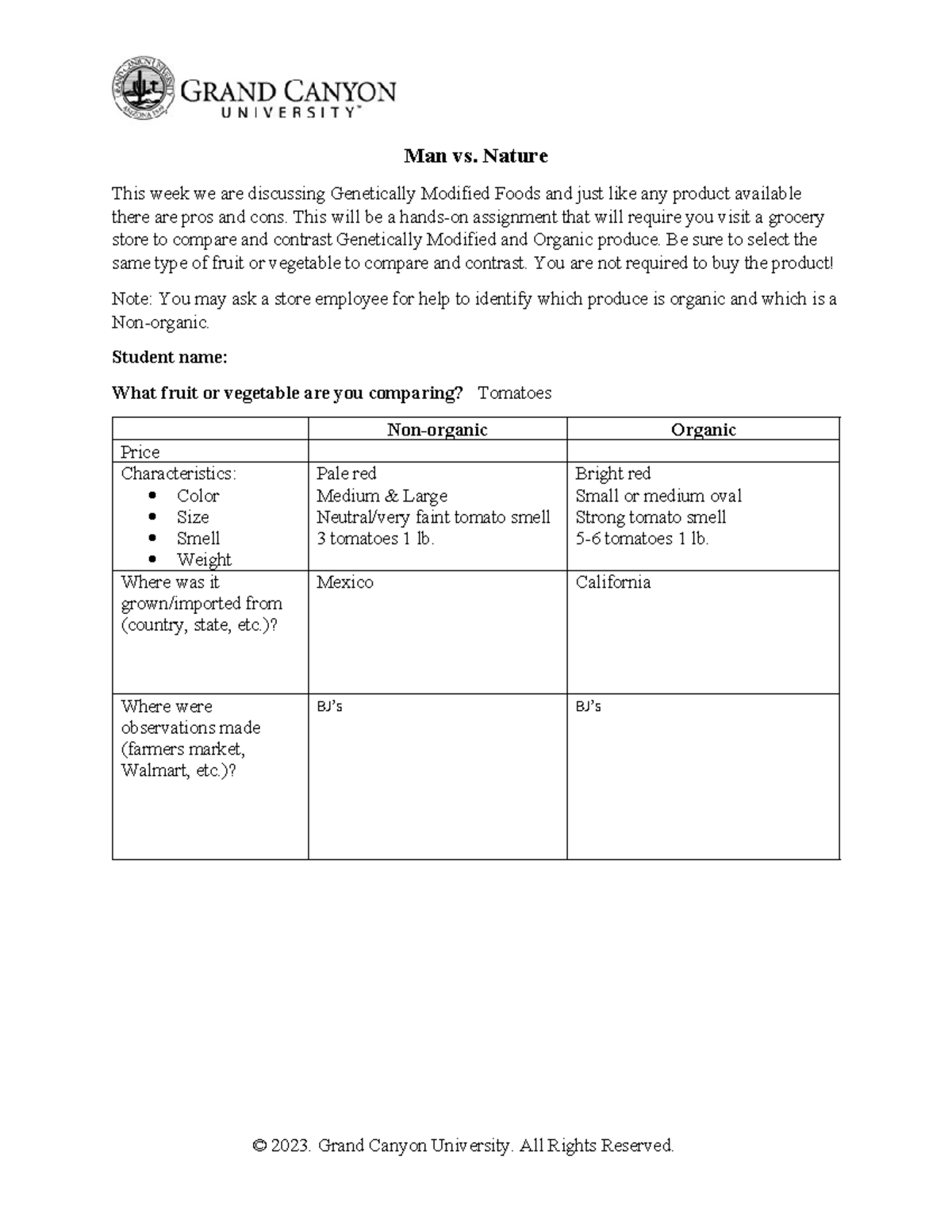 BIO 220 RS Man Vs Nature - Man vs. Nature This week we are discussing ...