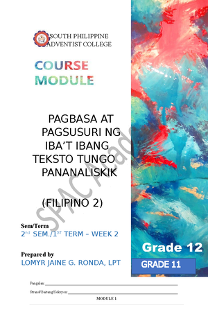 UCSP Module 1 - UCSP - i SHS Understanding Culture Society and Politics ...