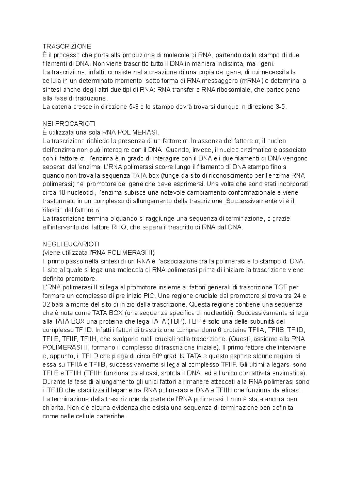 Trascrizione - Karp's Cell and Molecular Biology: Concepts and ...