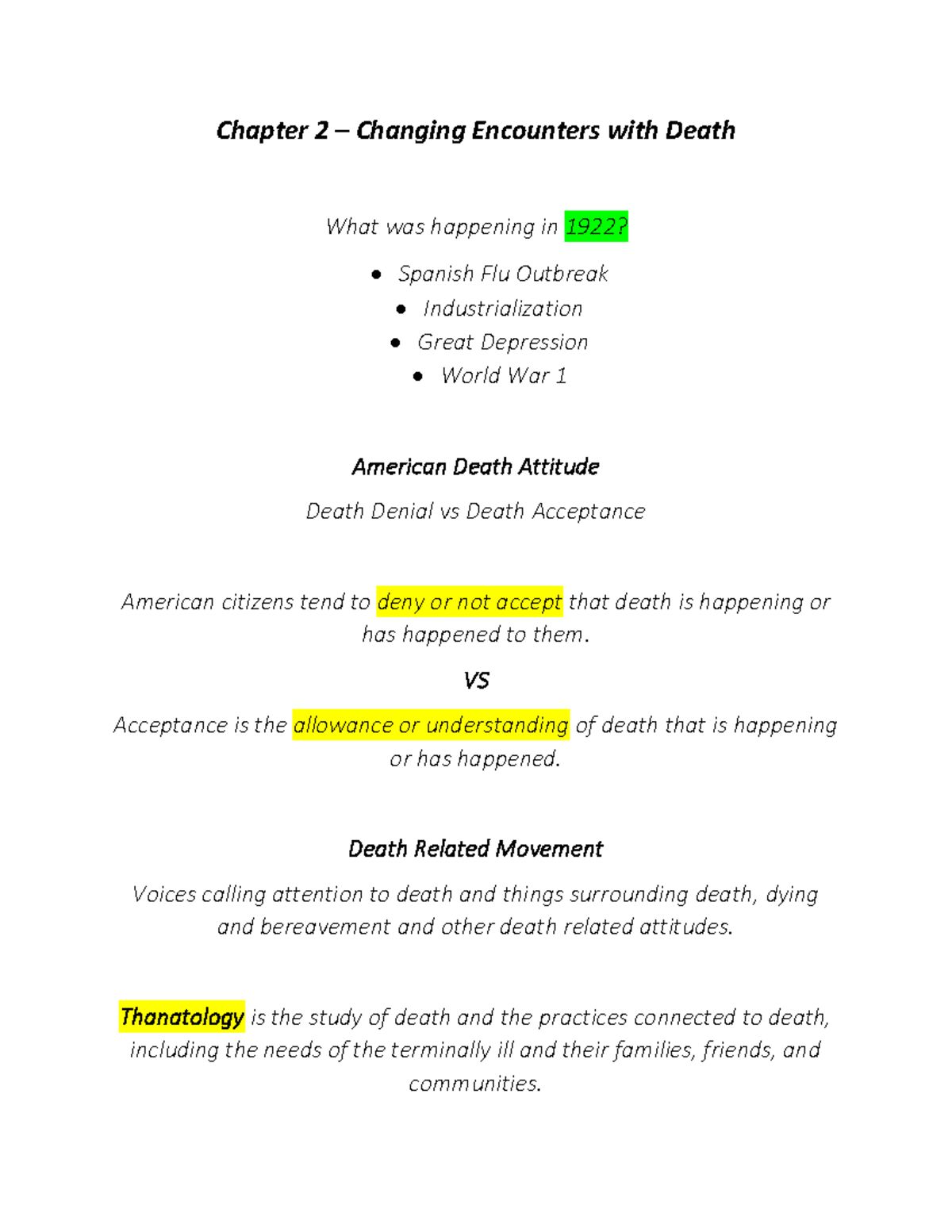 Death and Dying - Chapter 2 - Chapter 2 – Changing Encounters with ...