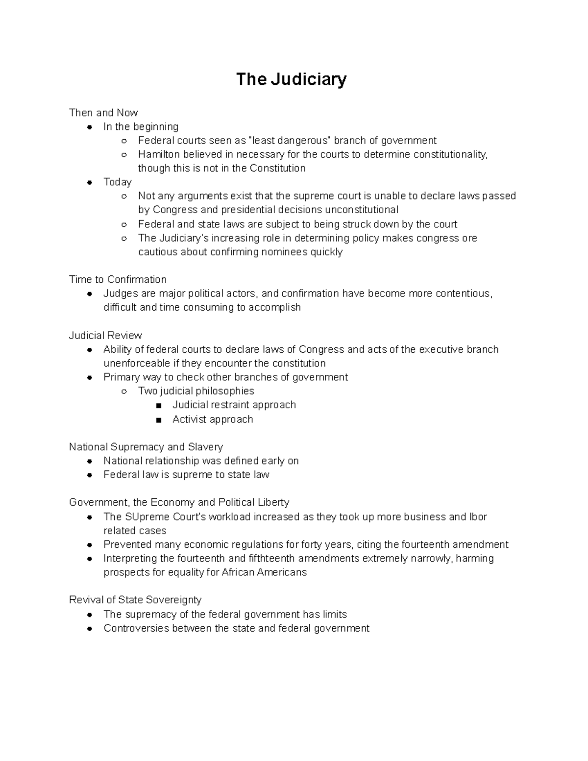 Chapter 16 AP - The Judiciary Then and Now In the beginning Federal ...