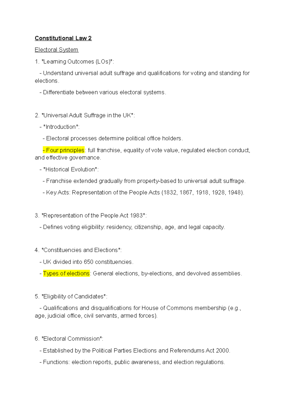 Constitutional Law 2 - Consti - Constitutional Law 2 Electoral System ...