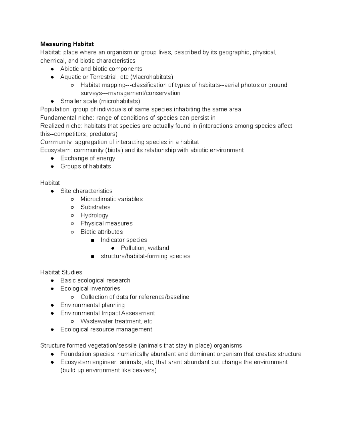 Measuring Habitat - Measuring Habitat Habitat: place where an organism ...