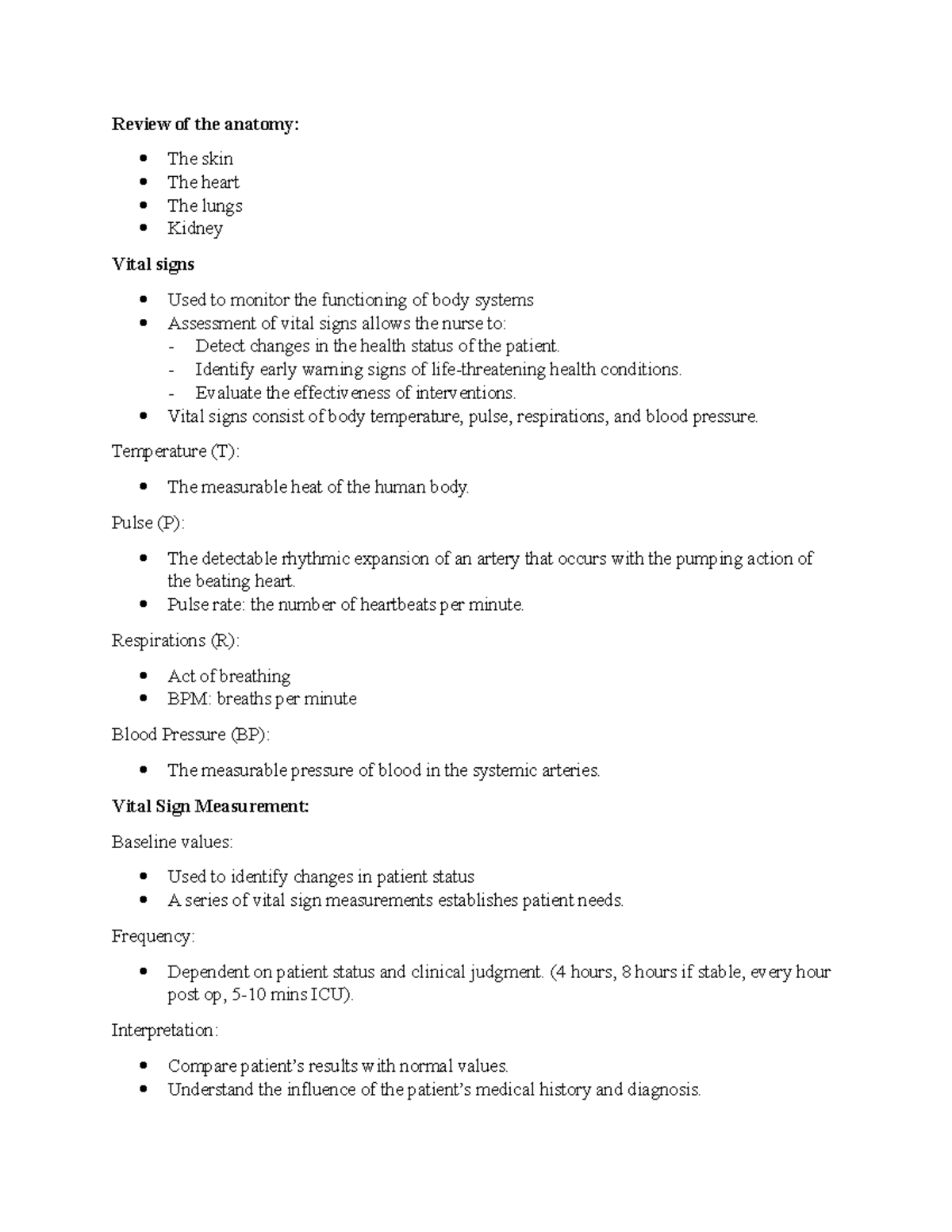 Review of the anatomy - assignment - Review of the anatomy: The skin ...