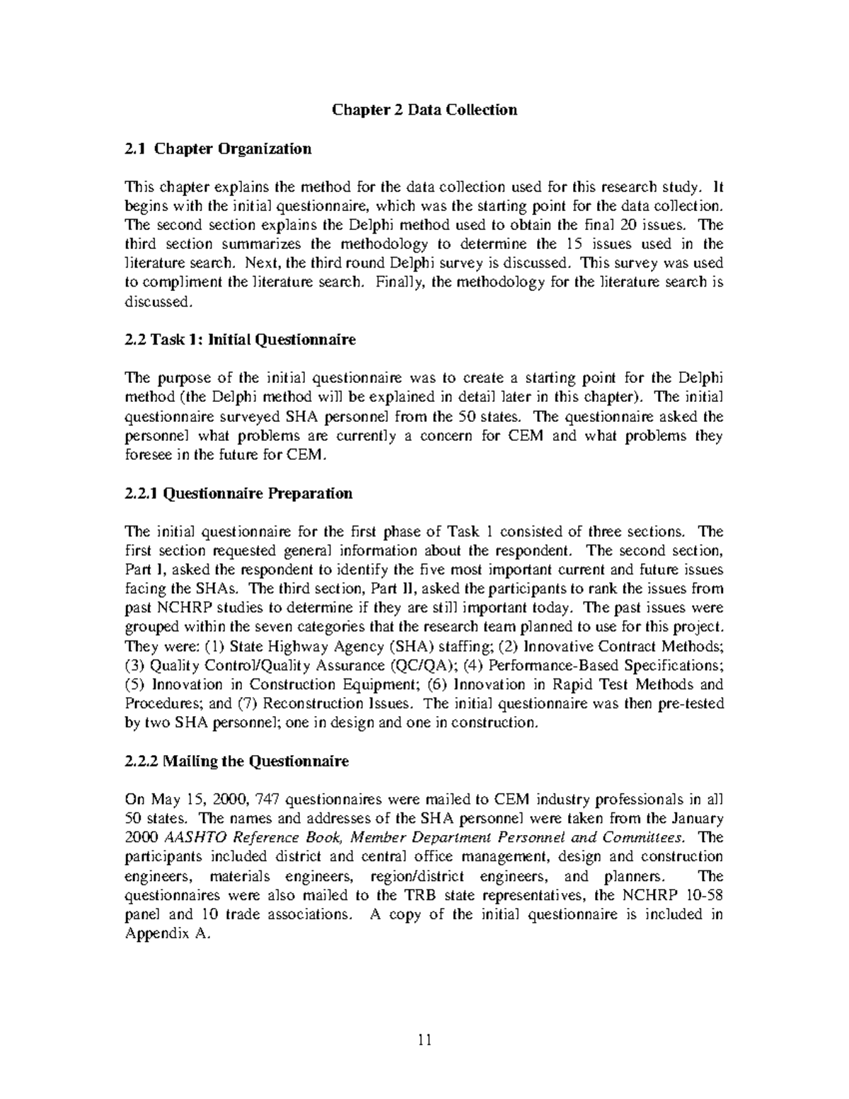 BLDG 478-Lecture (18) - BLDG 478-Lecture (18) - Chapter 2 Data Collection 2 Chapter Organization ...