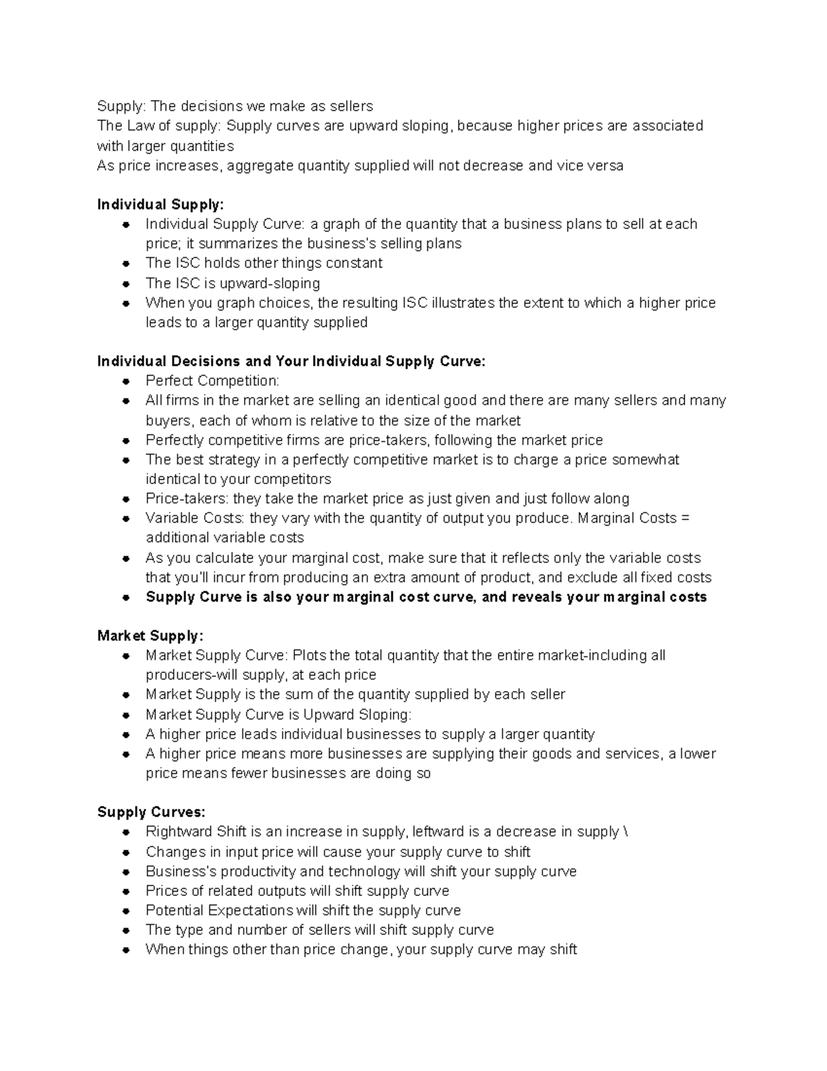 Econ 2a, Chapter 3 - Professor Geoff Clarke - Supply: The decisions we ...