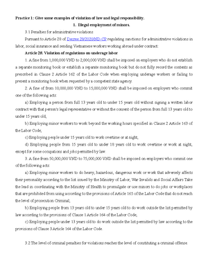 Practice-1 - Practice - Practice 1: Give some examples of violation of ...