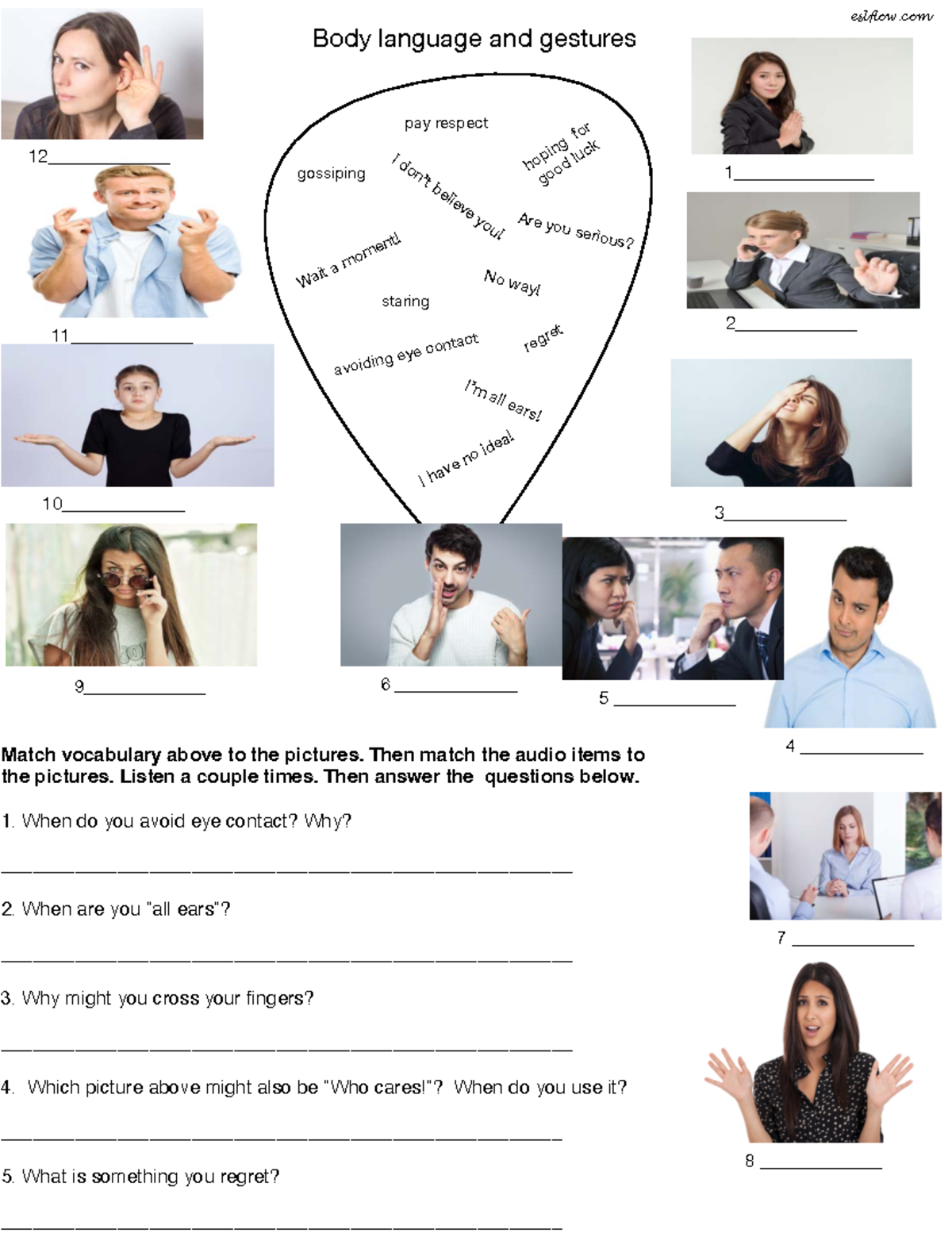 Body language and gestures 2021 - Page 1 - Body language and gestures I ...