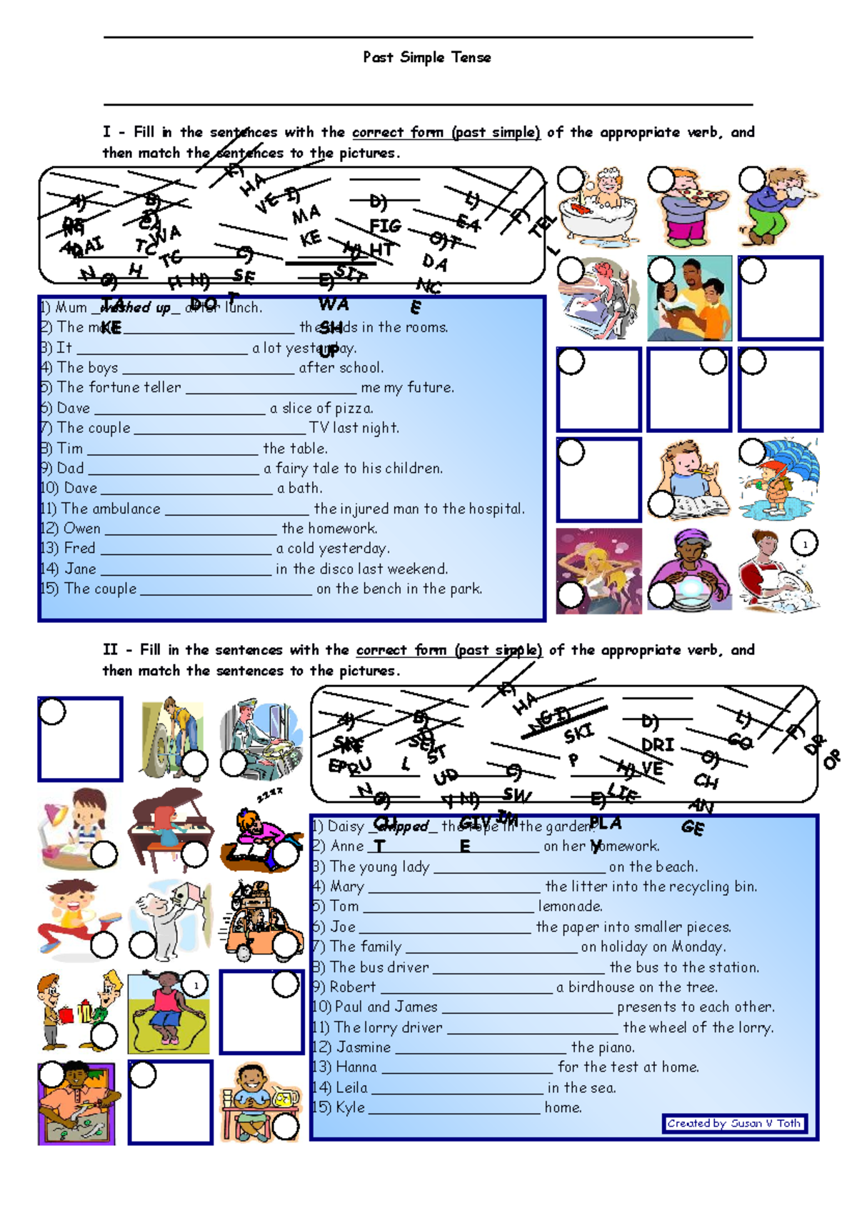 Past-simple-tense-fully-editable-with-key 10632 - I - Fill in the ...