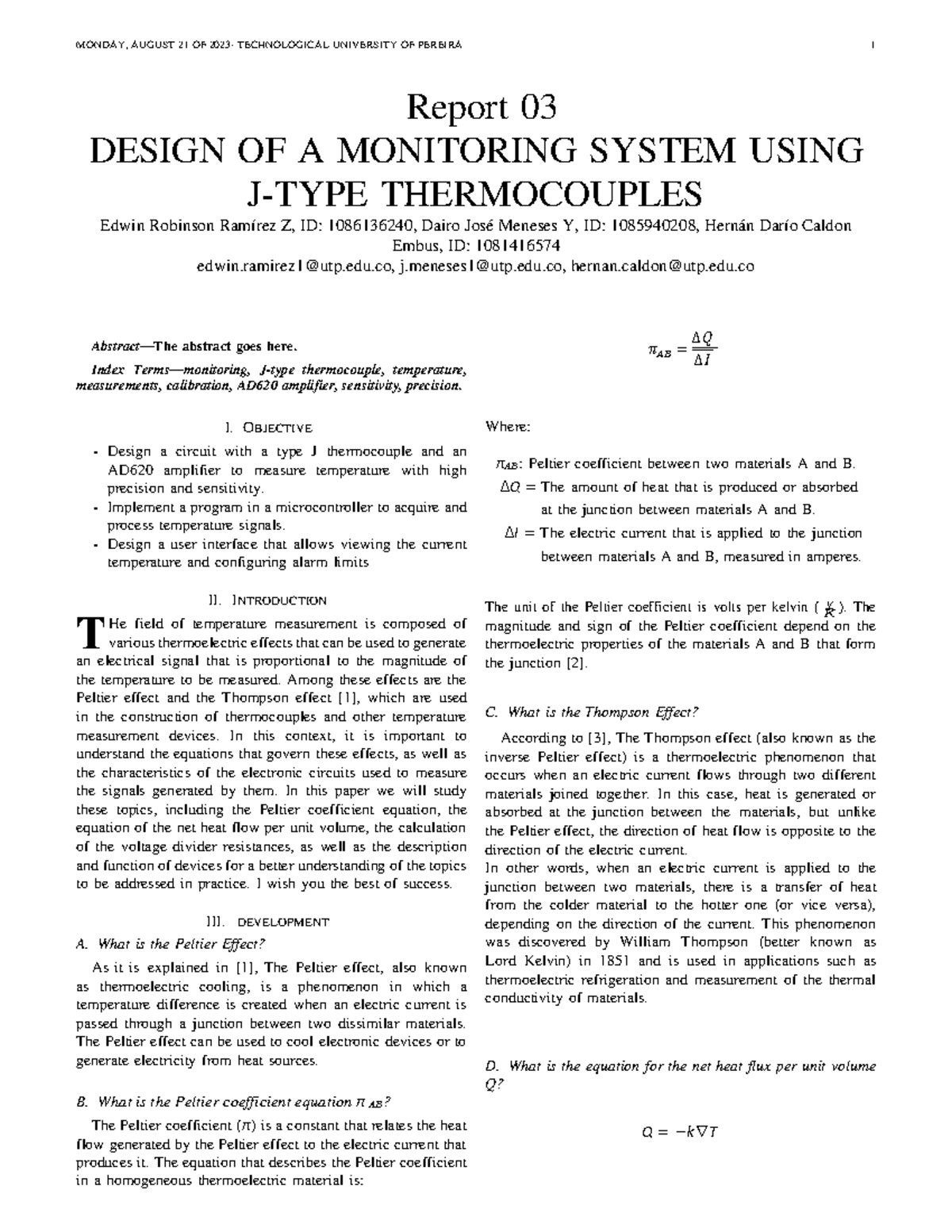 Third pre report lab m - dfghjk - MONDAY, AUGUST 21 OF 2023 ...