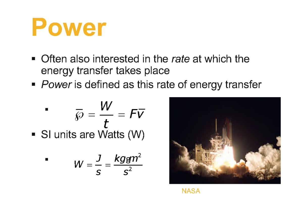 Lecture 7 - notes - Power § Often also interested in the rate at which ...