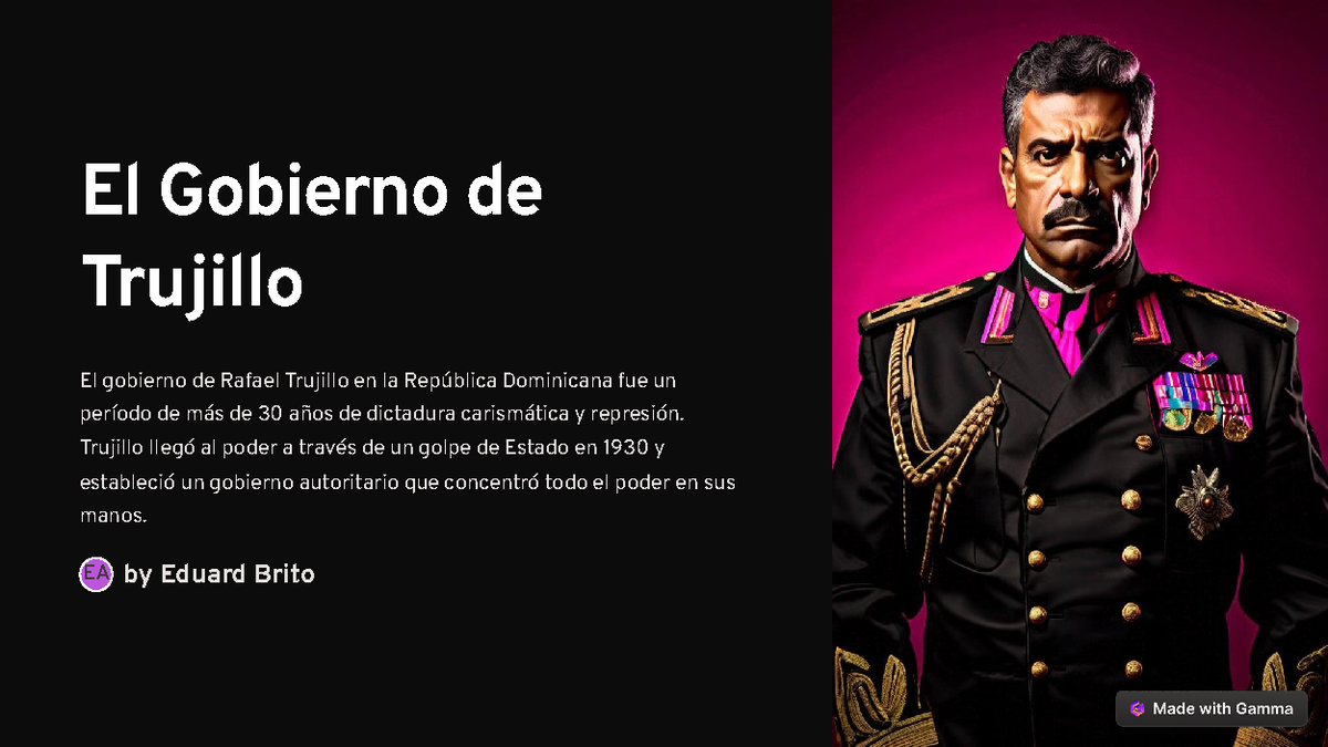 El Gobierno de Trujillo - El Gobierno de Trujillo El gobierno de Rafael ...