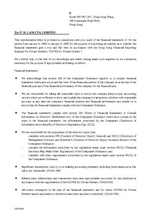 HK Audit report sample SME Disclaimer - Auditing - CityU - Studocu