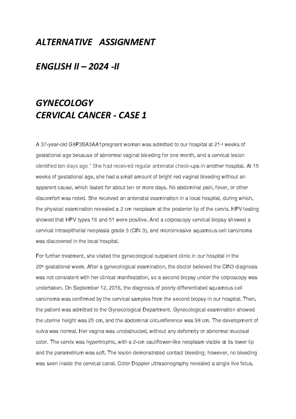 Alternative Assignment 1 - First term - ALTERNATIVE ASSIGNMENT ENGLISH ...