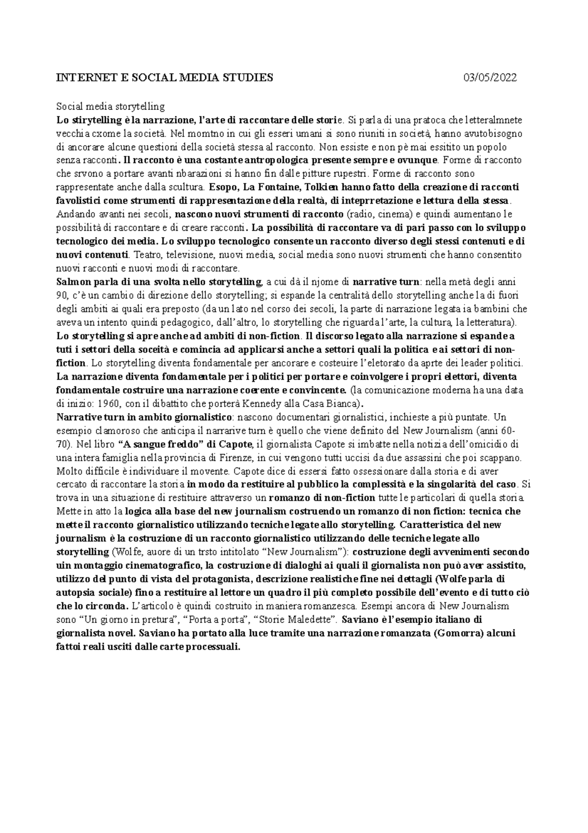 Internet E Social Media 03-05 - INTERNET E SOCIAL MEDIA STUDIES 03/05 ...