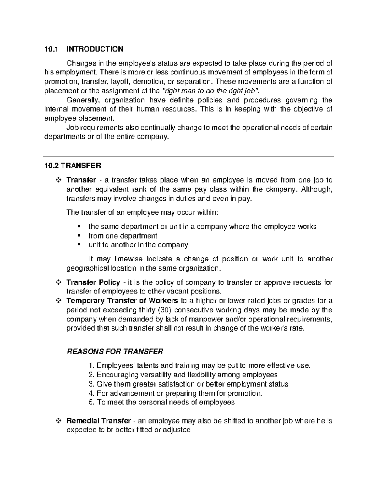 [ Written Report] Chapter 10 Promotion - 10 INTRODUCTION Changes in the ...