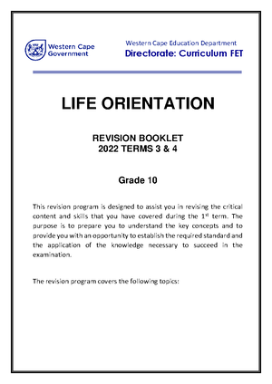 Gr11 life orientation 2018 memo - Subject: Life Orientation Mid-Year ...