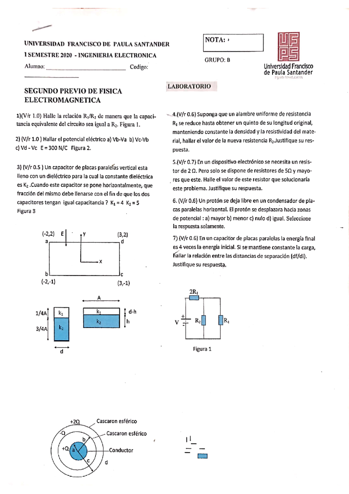 Ejercicios de repaso segundo previo - Fisica electromagnetica - Studocu