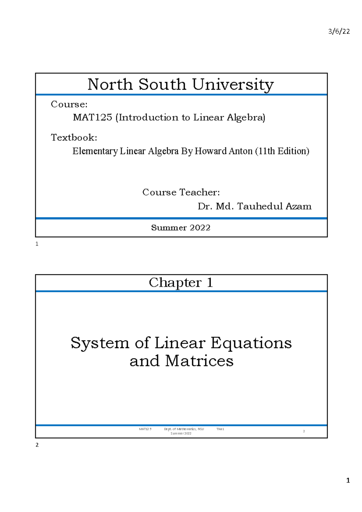 MAT125 Ch 1 - MAT 125 - Summer 2022 Course: MAT125 (Introduction to ...