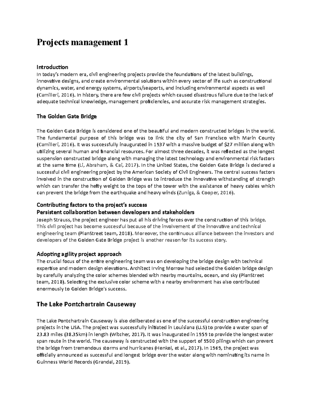 Successful and unsuccessful - Projects management 1 Introduction In ...