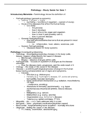 General Pathology study guide - GENERAL PATHOLOGY Study Guide Here are ...
