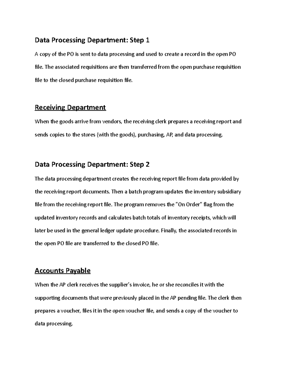 AIS5 Data Processing-WPS Office - Data Processing Department: Step 1 A ...