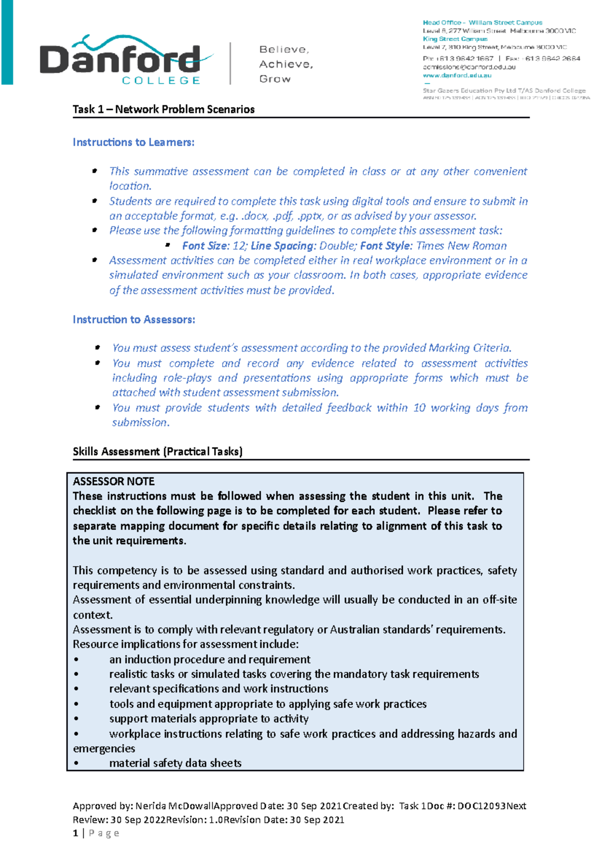 HND in computing and Systems development - Task 1 – Network Problem ...