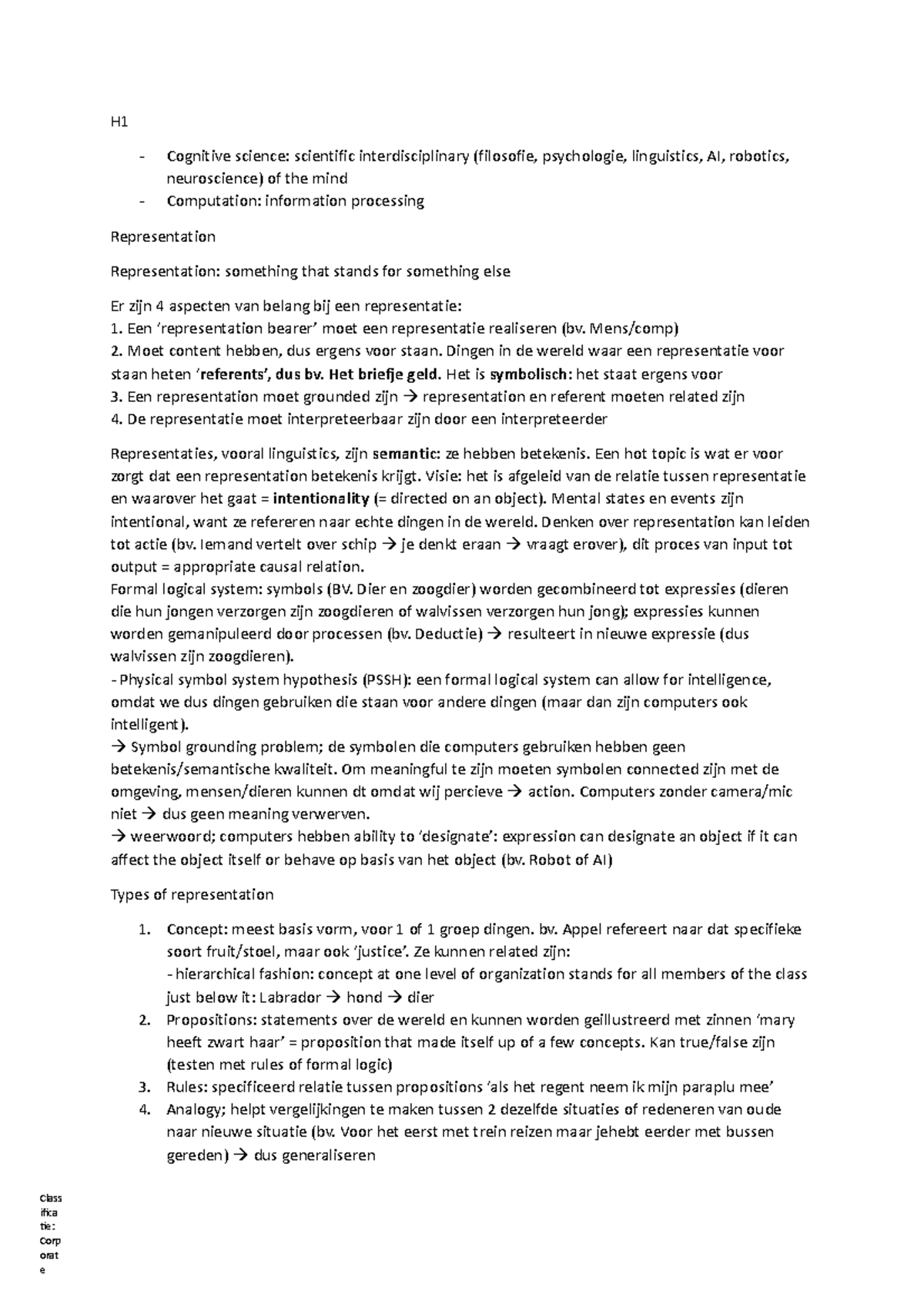 H1 representaties - Creative Thinking - Cognitive Science An ...