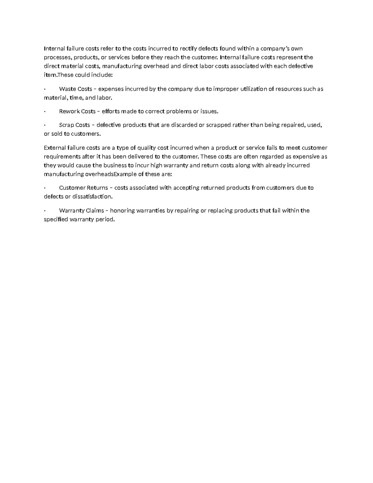 ycuvvuihhoohhohooho - Internal failure costs refer to the costs ...