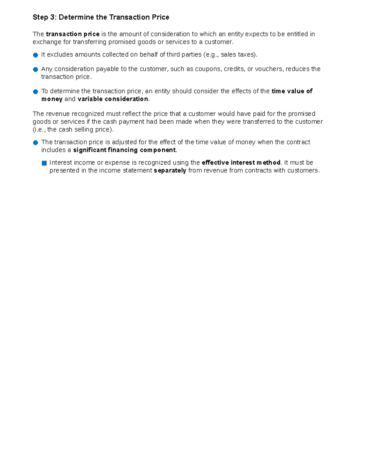 Step 3- Determine the Transaction Price - It excludes amounts collected ...