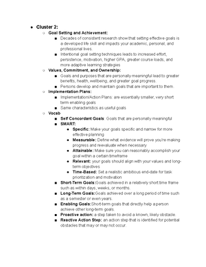Goals Paper Planing - Goals and Goal types Receive an A in MUS 101 ...
