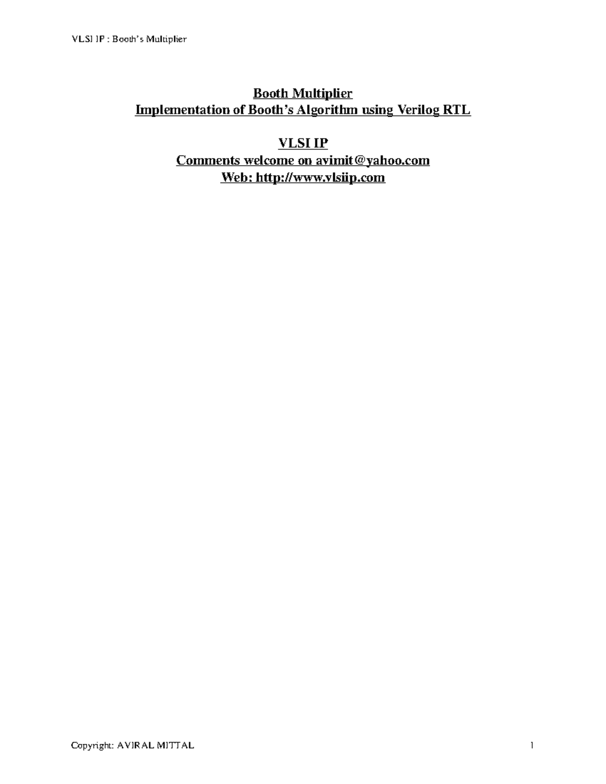 Booth - Radix-2 booth’s algorithm is explained, it is then identified ...