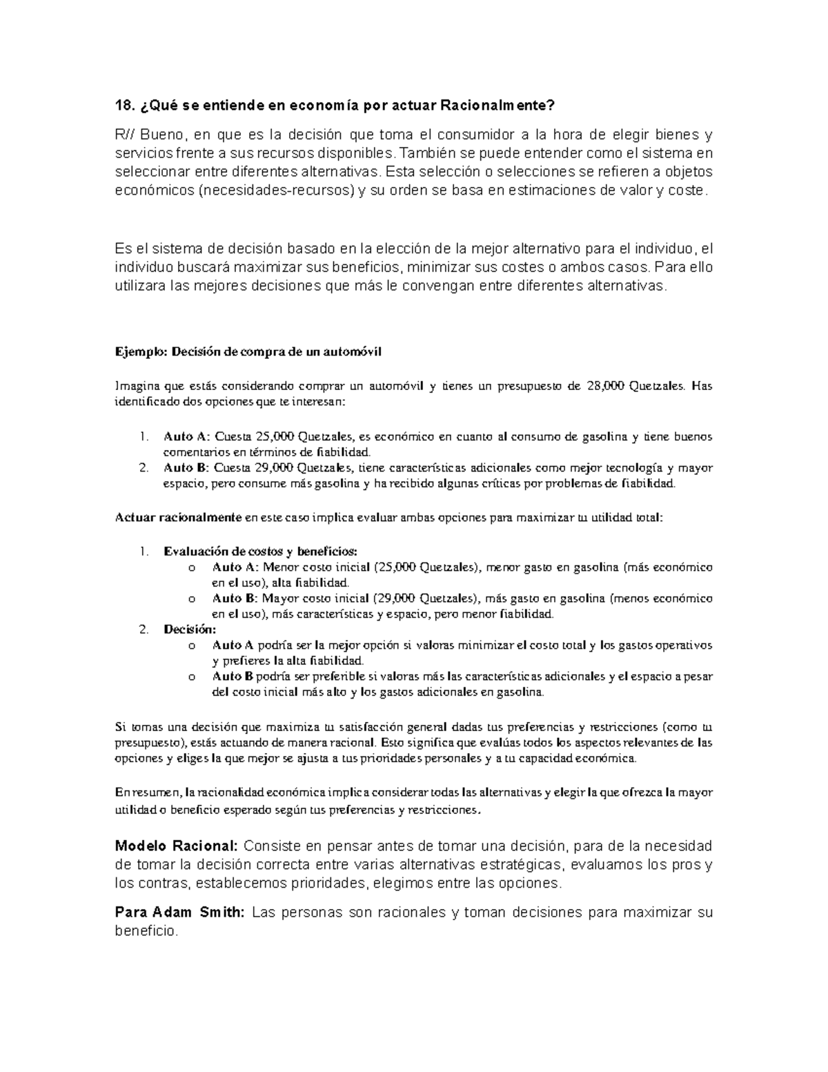 Exposición PRÁCTICA - 18. ¿Qué se entiende en economía por actuar ...