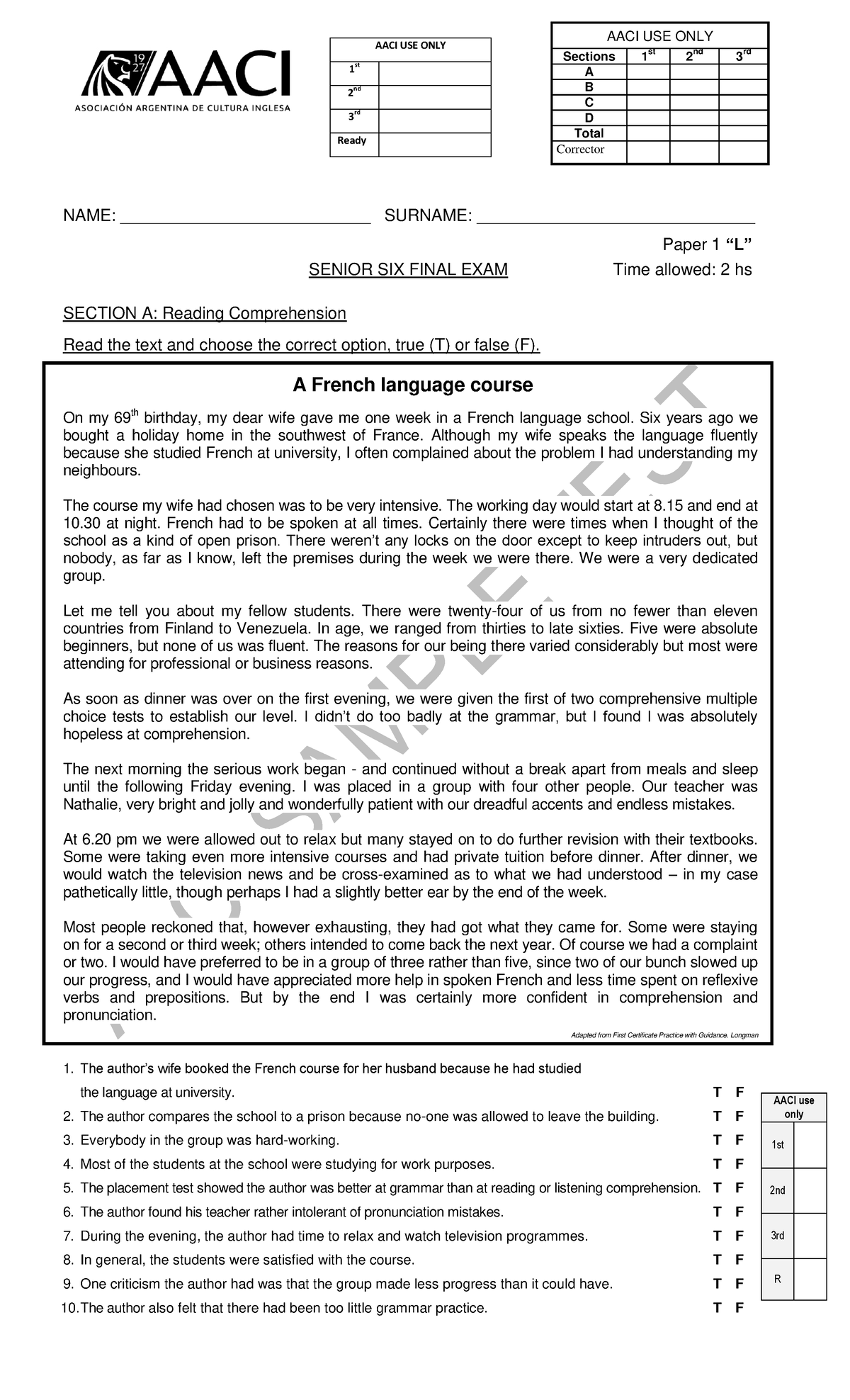 Senior 6 P1 230907 162835 - AACI use only 1st 2nd 3rd R NAME