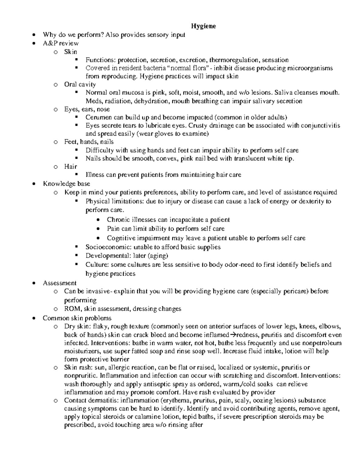 Hygiene, managing, ebp notes - Warning: TT: undefined function: 32 ...