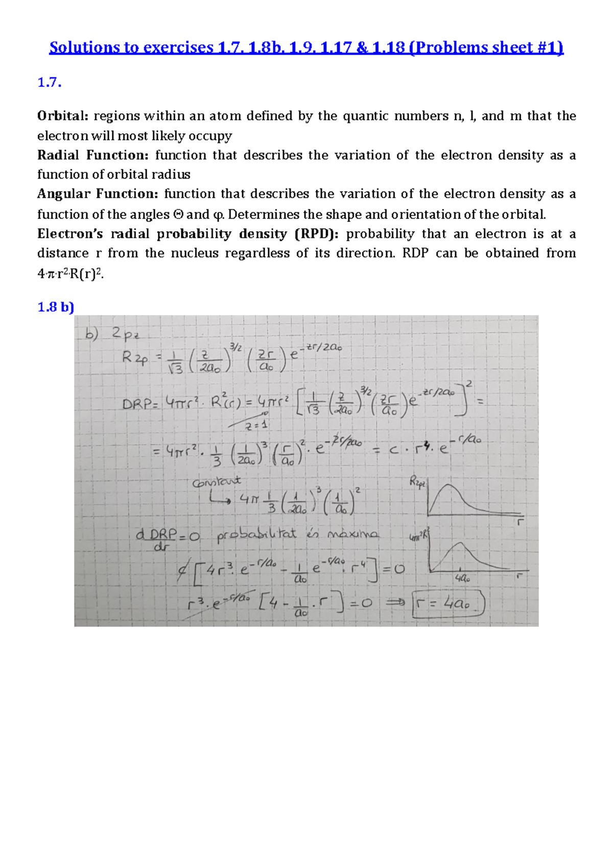 Solutions to exercises 1.7, 1.8b, 1.9, 1.17 1.18 BCC - Solutions to ...