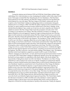 HIST 486 WWII Notes - War on finish 1930s Stock market crashes o Wall ...