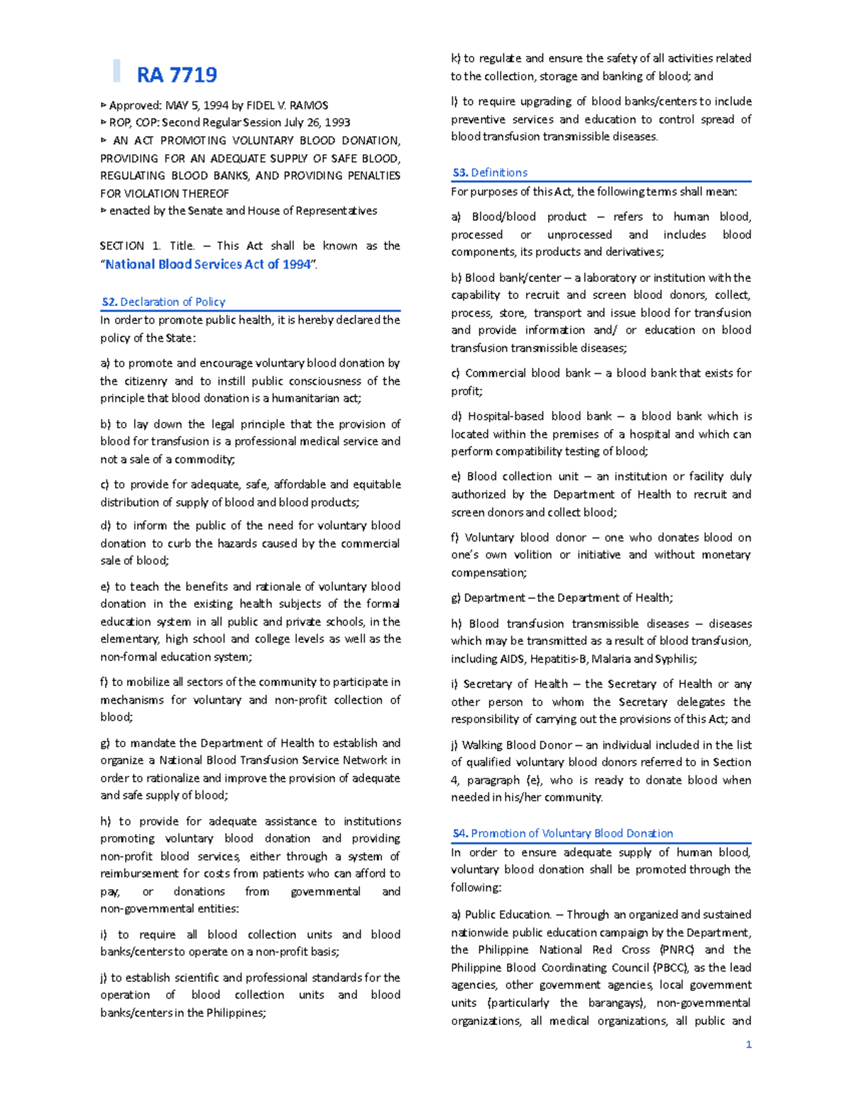 Mtlaws - 2 October - mt laws - RA 7719 ⊳ Approved: MAY 5, 1994 by FIDEL ...