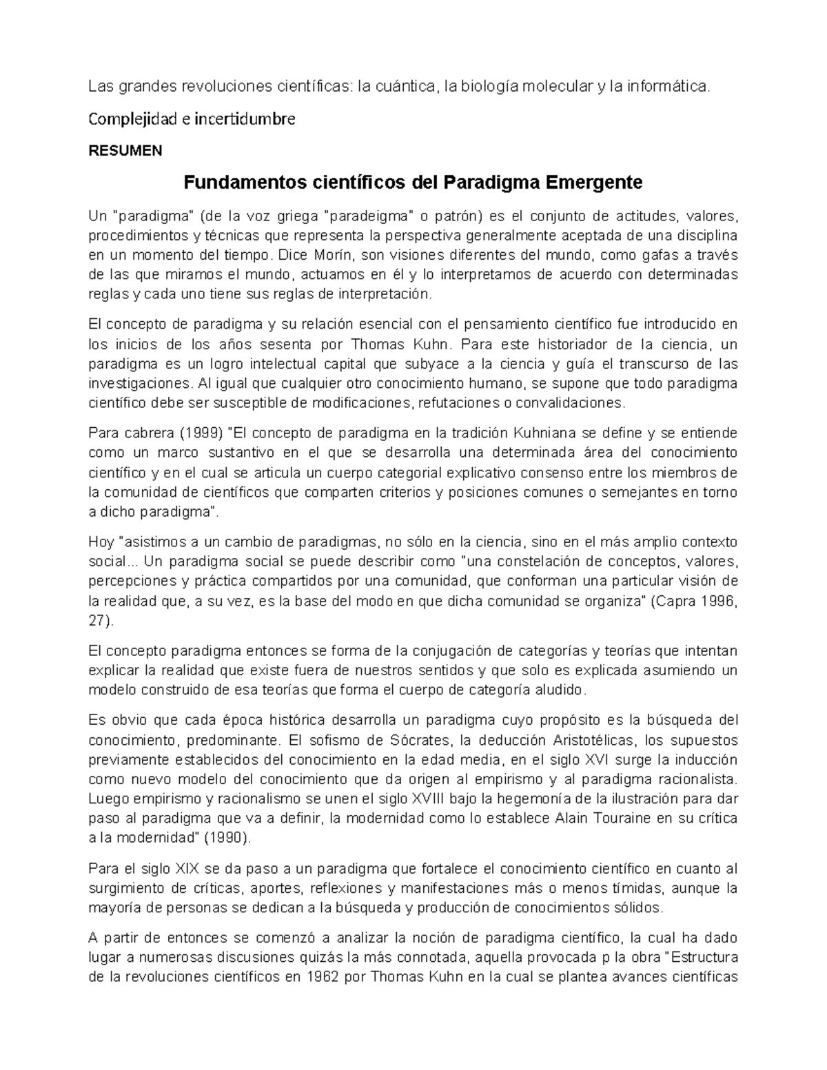 Paradigma Emergente Silvia Vite - Las grandes revoluciones científicas ...