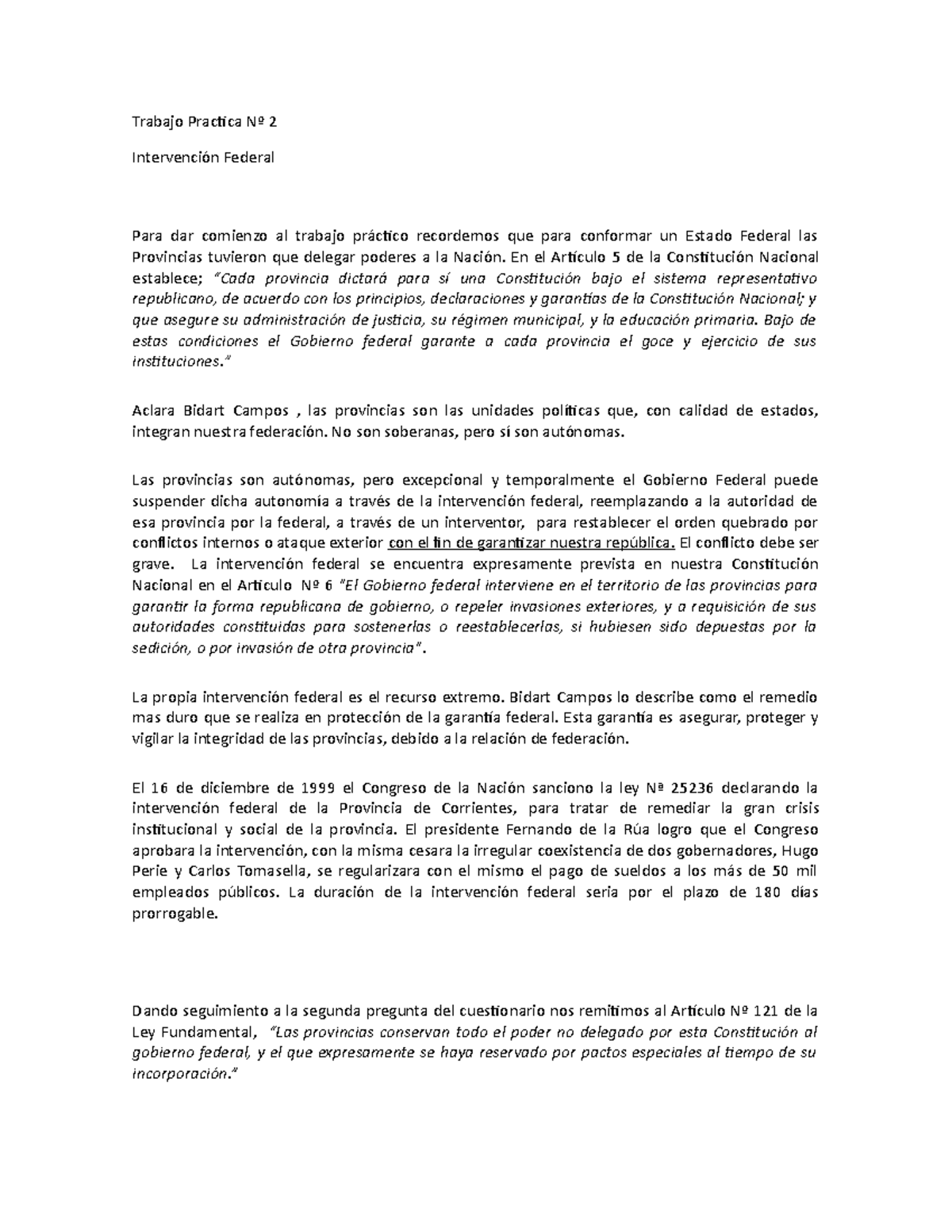 TP 2 Consti - Trabajo Practico numero 2 - Trabajo Practica Nº 2 ...